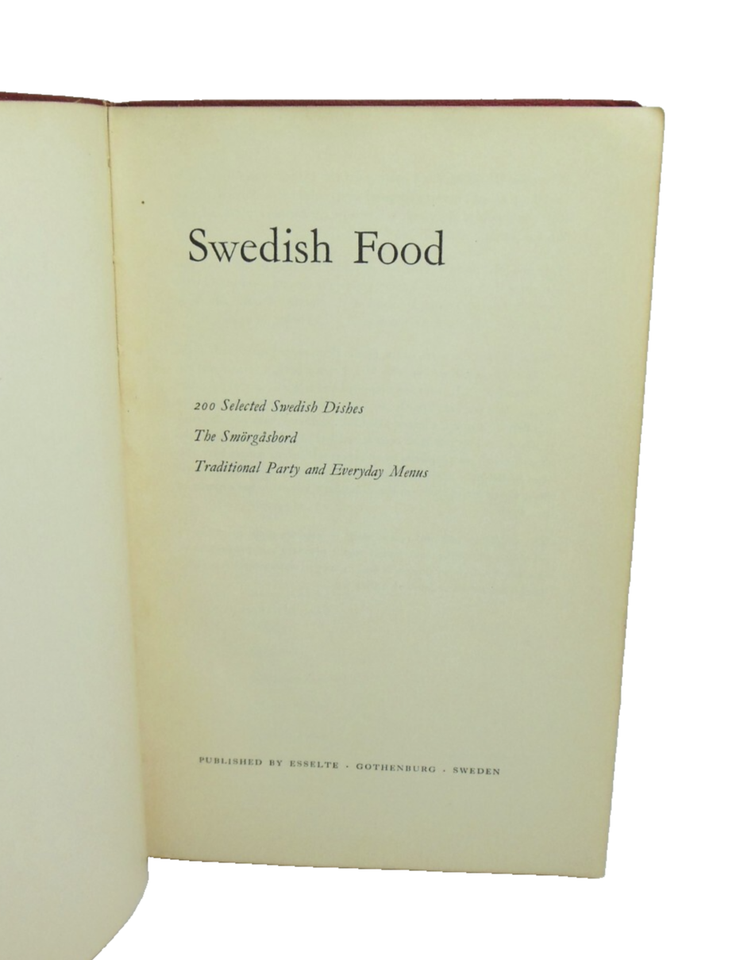 Swedish Food Vtg Cookbook Nordic Scandinavian Recipes Smorgasbord ...