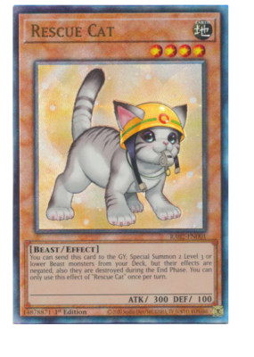 Rescue Cat (Alternate Art) RA02-EN001 Prismatic Ultimate Rare | eBay