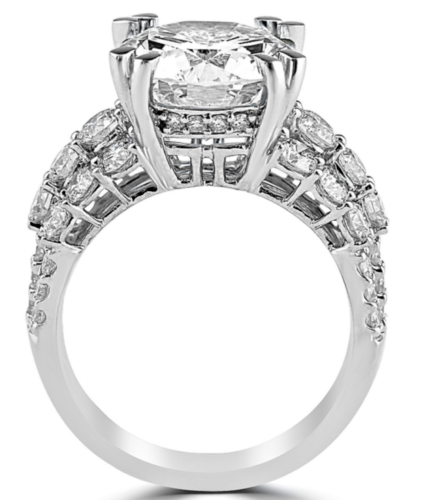 Double Prong Set Engagement 925 Rilver 1.95Ct Round Moissanite Triple ...