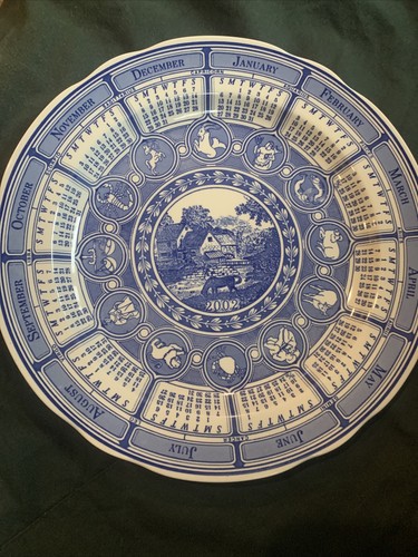 2002 SPODE BLUE ROOM COLLECTION ~ English Rural Scene ~ Calendar Plate ...