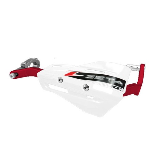 Drop Handguard Handlebar Armor / XC Protector Kit - 7/8" White / Red ...
