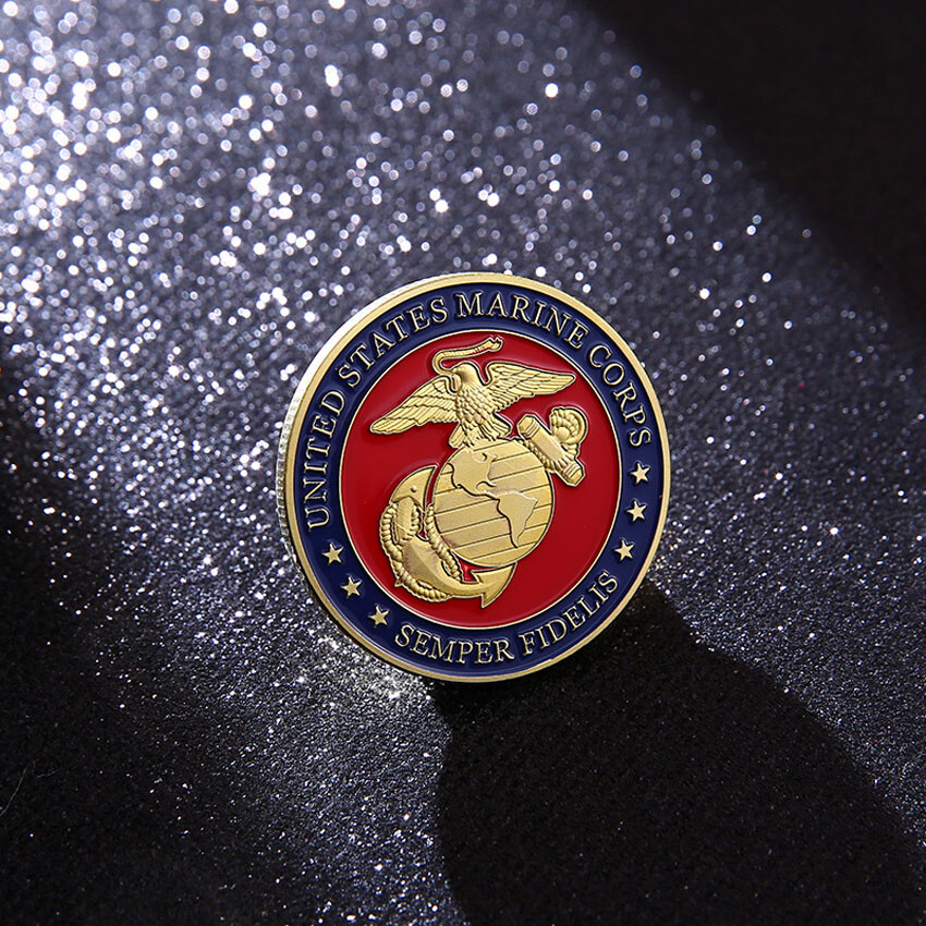 100PCS U.S.A Marine Corps Semper Fidelis Challenge Coin Militaria ...