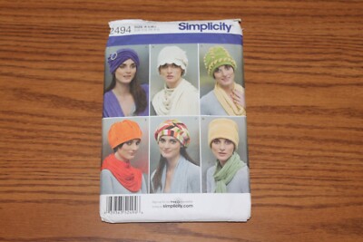 Simplicity 2494 Misses Fleece Hat Sewing Pattern 3 Sizes 6 Designs | eBay