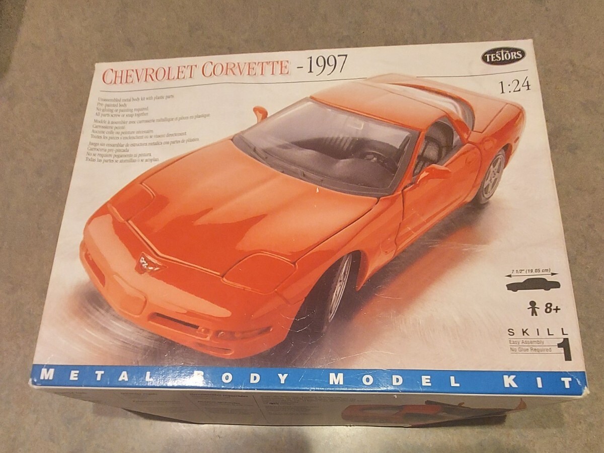 Vintage 1997 TESTORS Metal Body Model Kit Chevrolet Corvette - 1997 | eBay