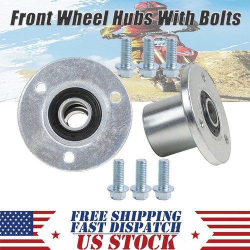 Pair Front Hubs & 3 Studs For 5" Tire Go Kart ATV Quad Dune Buggy Drift ...