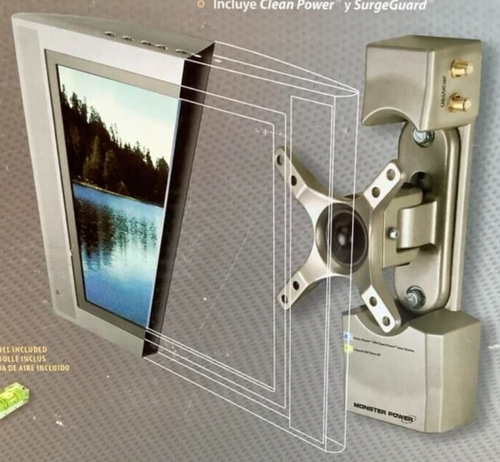 NEW Monster SmartView 350S PowerMount 10"-24" Flatscreen TV Wall Mount ...