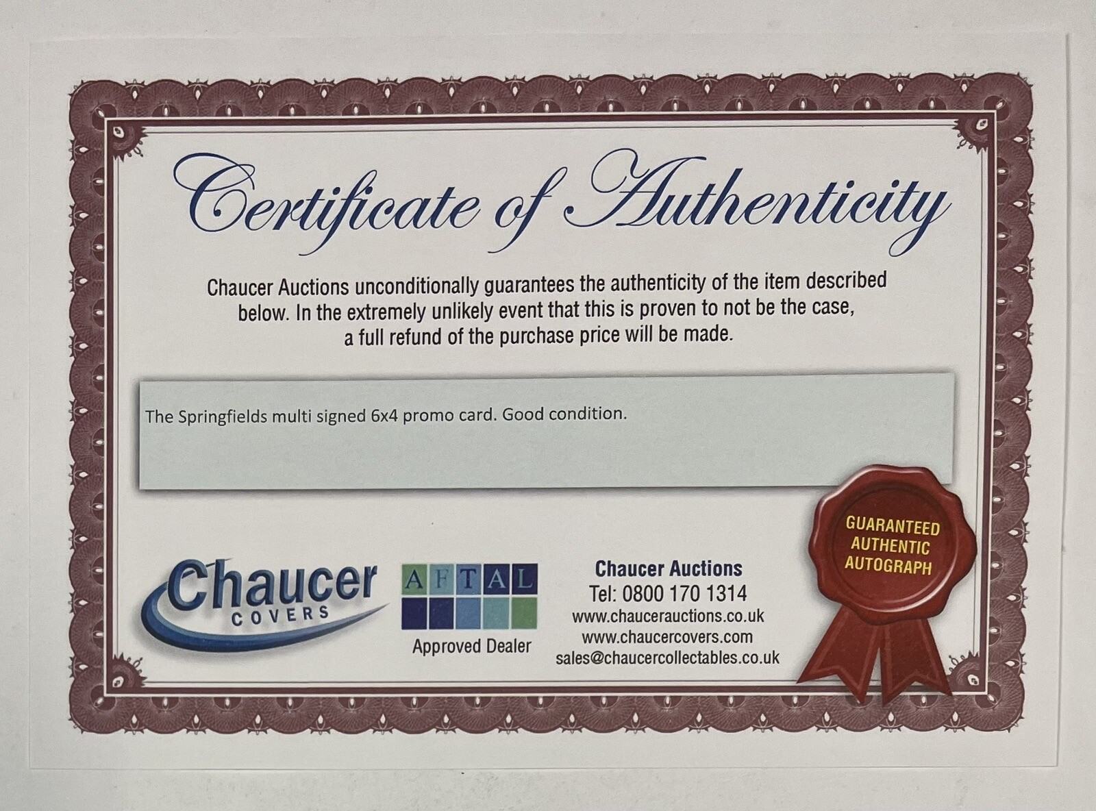 Dusty Springfield / The Springfields - Signed Autograph Promo Photo COA ...