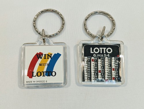 Vintage Win With LOTTO Keychains Lot Of 2 Keyring Retro Shaker ...