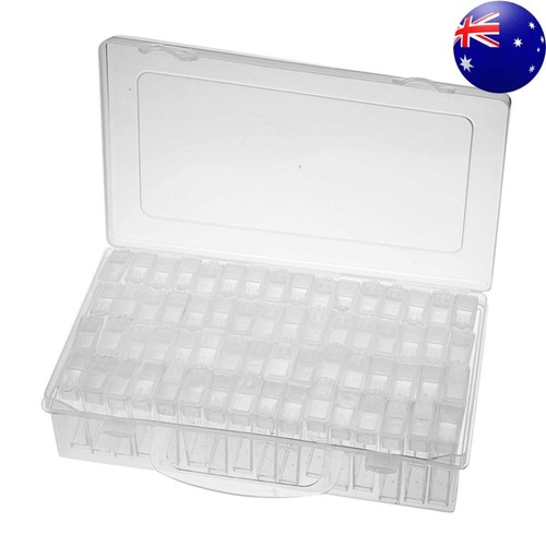 64 Slots Jewelry Storage Box Nail Art Rhinestone Organizer Display Case ...
