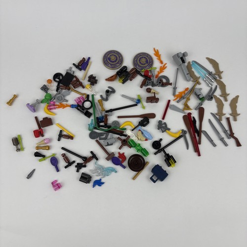 LEGO Minifigure Accessories Lot Weapons Tools Food Shields Parts ...