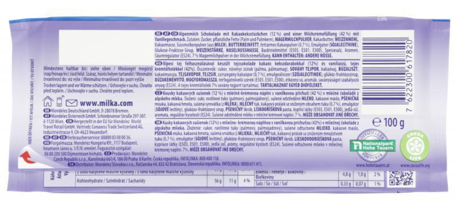 Milka Chocolate Candy | Milka Bar Oreo | 3,5 Ounce Total /100 Gr ...