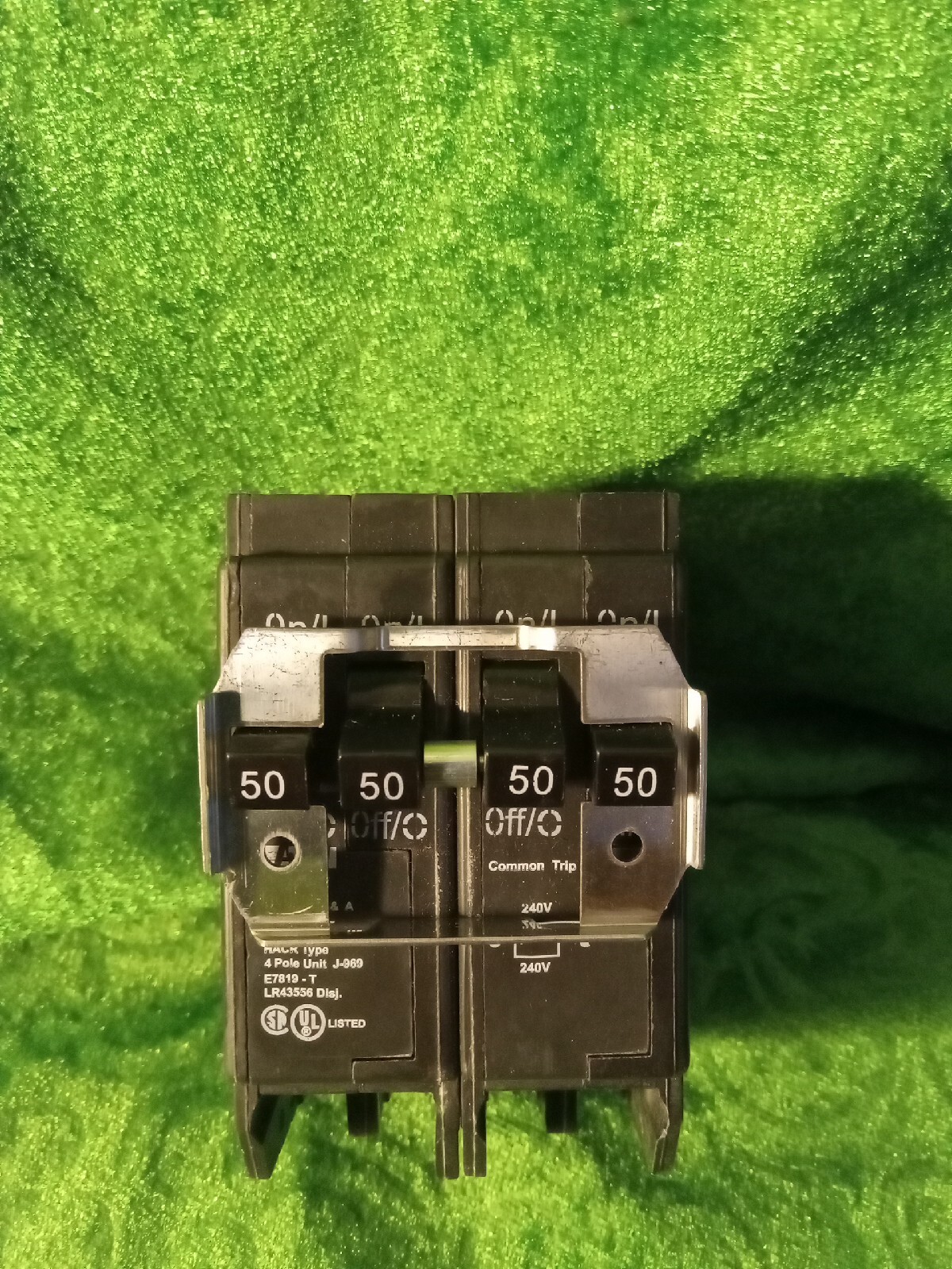 Eaton 20 Amp Breaker One Eaton Cutler Hammer BR250 2 Pole 50 Amp Plug ...