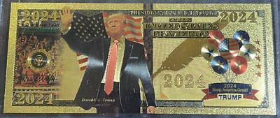 2024 President Donald J Trump Novelty 24K Gold Foil Note 2024 Keep ...