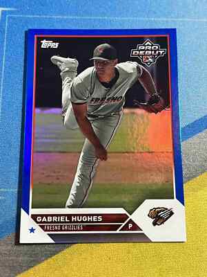 2023 Topps Pro Debut GABRIEL HUGHES Colorado Rockies PD-66 Blue Foil ...