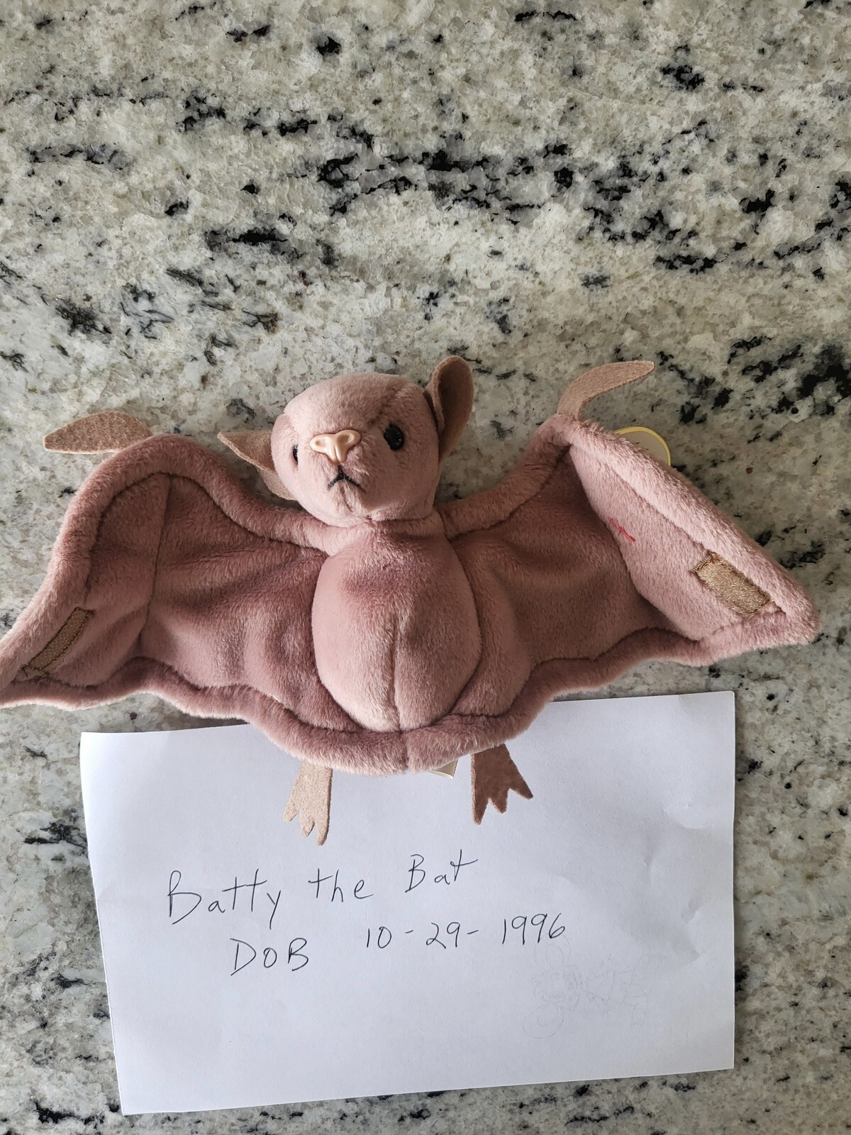 Ty Beanie Baby BATTY the Ty-Dyed Bat (4.5 Inch) with Original Tags Rare ...