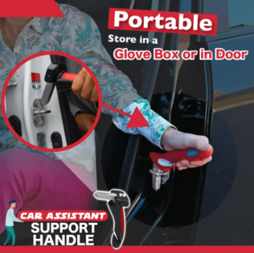 Car Door Handle Assist Bar Non-Slip Elderly Vehicle Standing Support ...