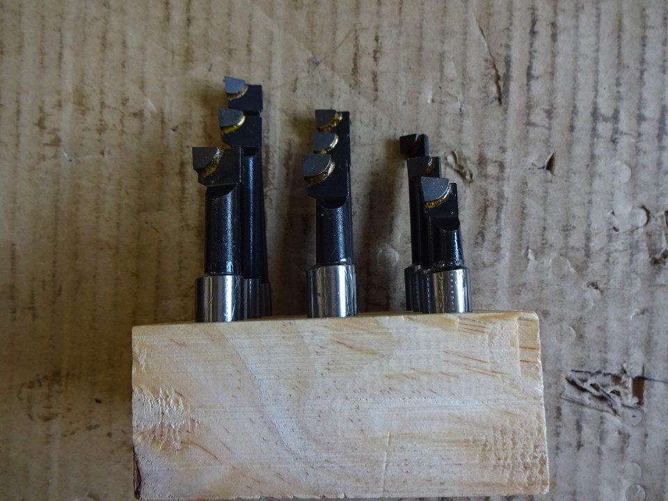 lathe / mill boring bar set 3/8" shank, carbide tipped, nine tools new ...