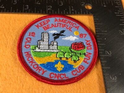 N2-89 BOY SCOUTS OF AMERICA PATCH - 1987 CUB FUN DAY OLD HICKORY ...