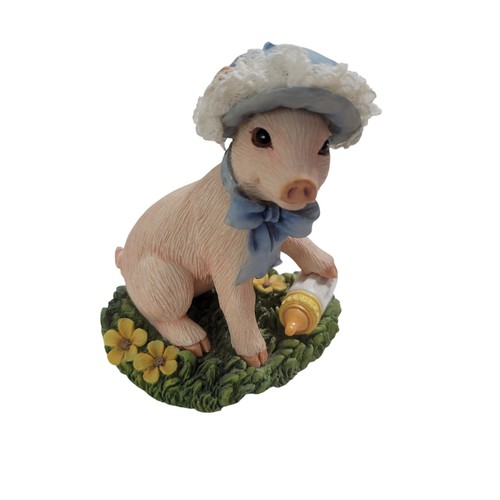 Hamilton Pig Figurine "Bebe" Piglet Pigs on Parade Blue Bonnet Baby ...