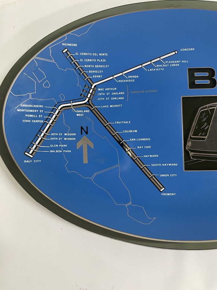 Vintage Smoked Glass BART Bay Area Rapid Transit Dish | eBay