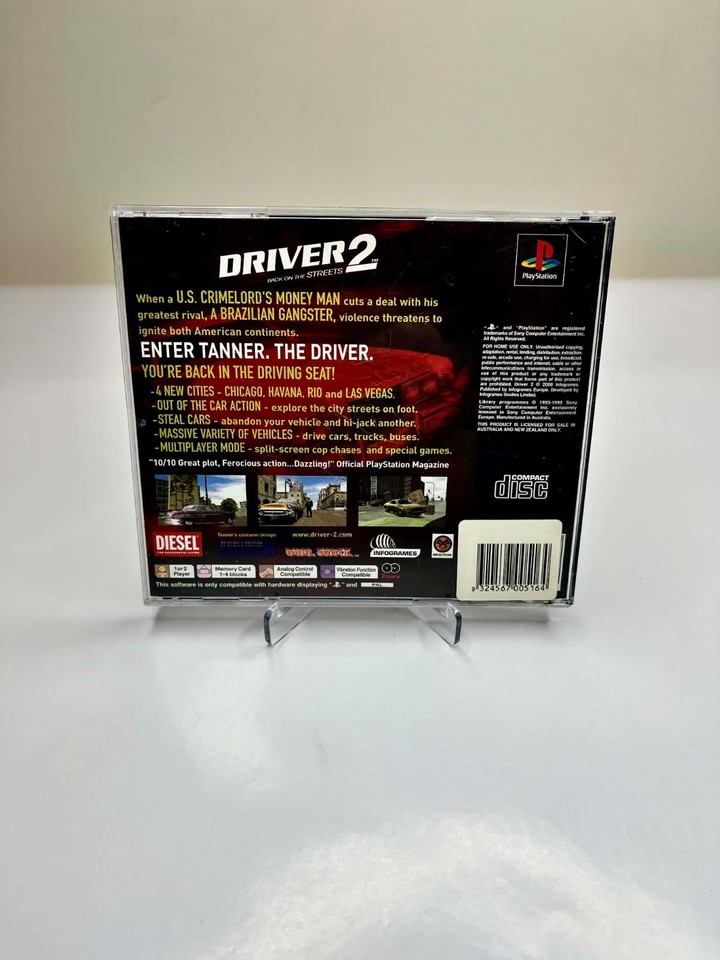 Driver 2 - Playstation 1 PAL - With Manual | Tested | Complete CIB ...