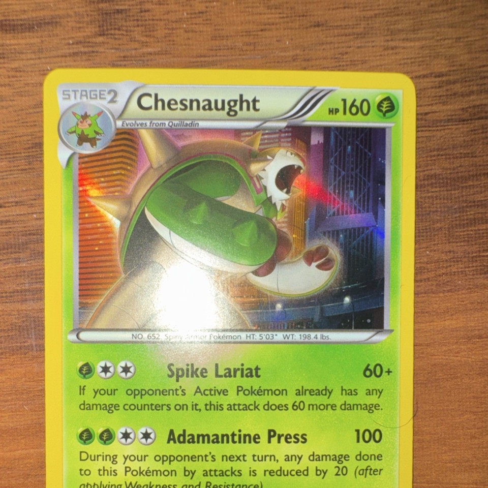 Pokémon TCG XY BREAKthrough - Rev Holo Chespin 7/162 & Holo Chesnaught ...