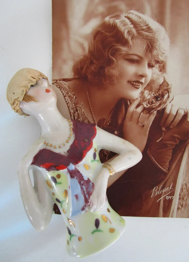 Half Doll Porcelain Head Germany Flapper Collectors Vintage Hand ...