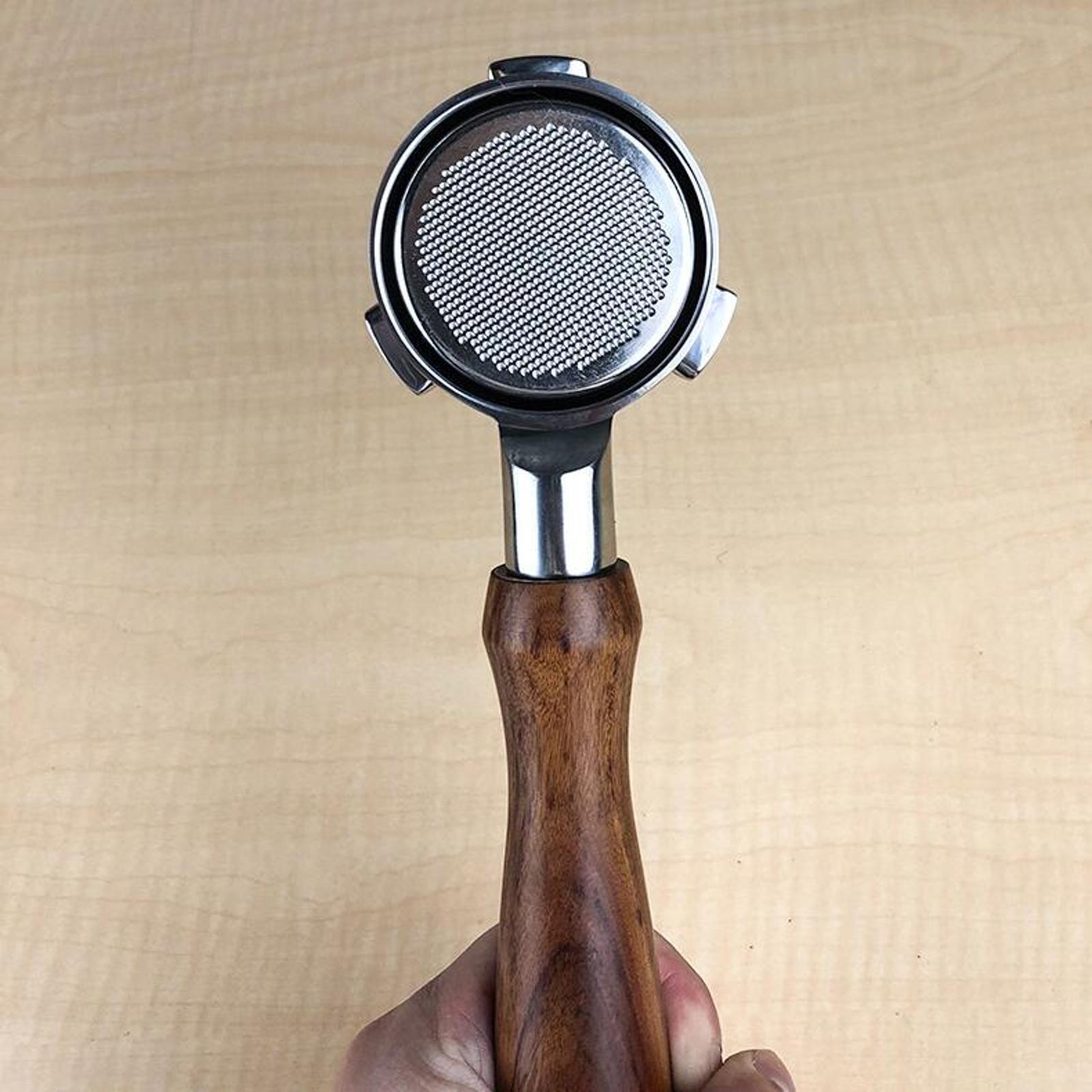 Steel Bottomless Portafilter Coffee Wood Handle Filter For Breville 870 ...