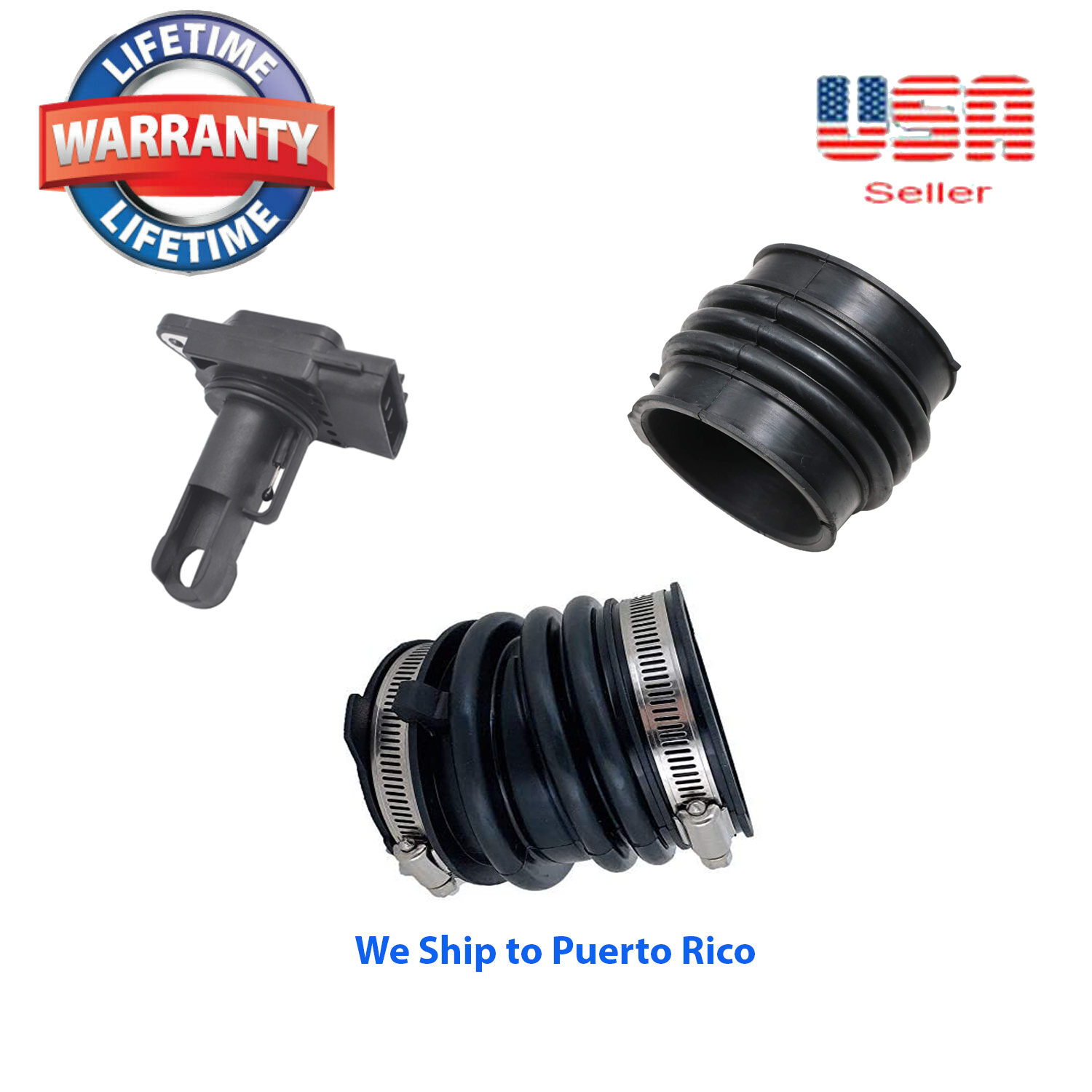 3Pcs Air Cleaner Intake Hose & Mass Air Flow Sensor Fits:Lexus ES300 ...