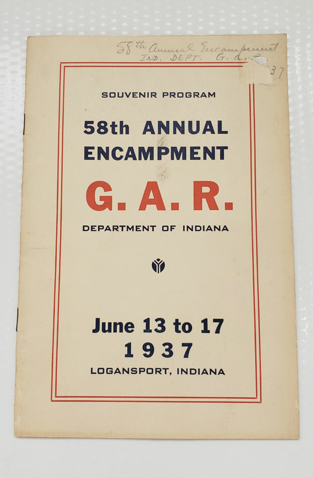GAR 1937 LOGANSPORT INDIANA REUNION PROGRAM | eBay