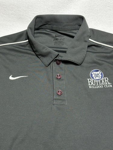 Butler Bulldog Club Polo Shirt Mens XL Extra Large Gray Dri-Fit Nike ...
