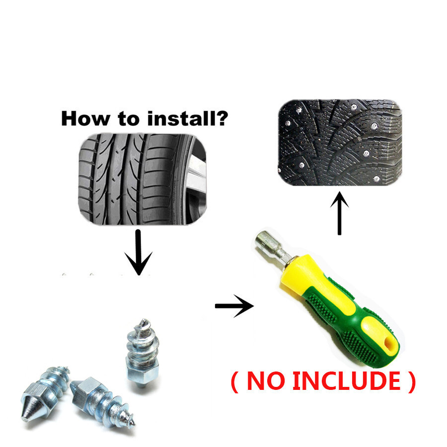 50× Anti-slip Screw Stud Wheel Tire Snow Nail For Auto Motorcycle SUV ...