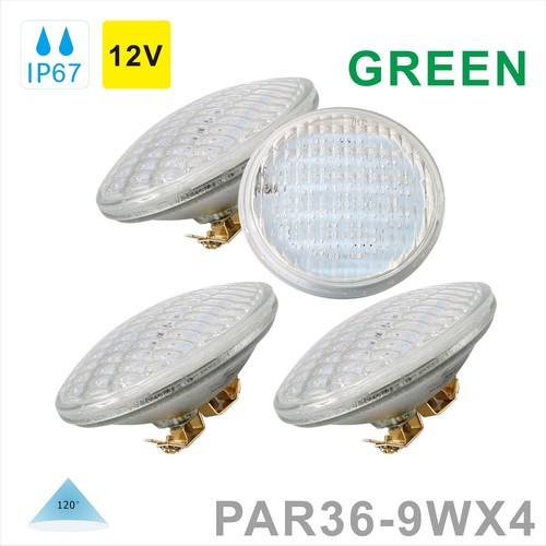 4 Pack Green Light Retrofit PAR36 LED reflector lamp bulb 9W 12V ...