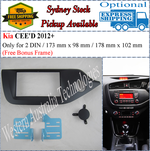 Fascia facia Fits Kia CEE'D CEED PROCEED Pro_cee'd JD Double Two 2 DIN ...