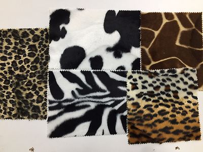 FAUX FUR FABRIC Animal Print Pony Skin Velboa Soft Dress Upholstery ...
