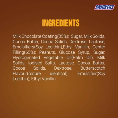Snickers Butterscotch Chocolate bar, 30 Bars (2 B0xes), each 40g FREE ...