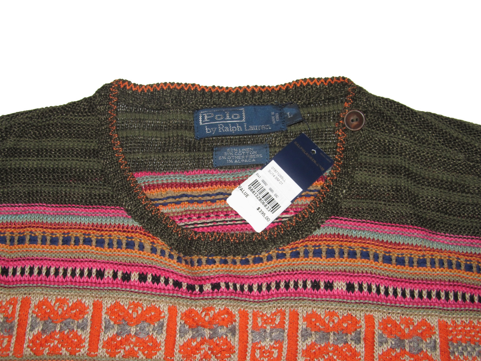 Polo Ralph Lauren Mens Southwest Linen Alpaca Southwest Crew Knit ...