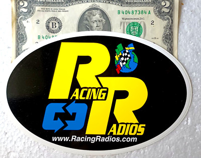 RACING RADIOS DECAL NASCAR NHRA Racing Sticker Decal Almost 7" Across ...