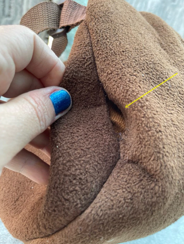 Domo fabric crossbody bag, brown,Domo-kun cartoon collectibles,Size 7x9 ...