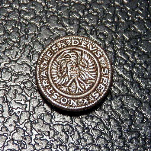 Vintage Hessian Soldier Button Es Devs Spes Nostra Teutonic Eagle ...