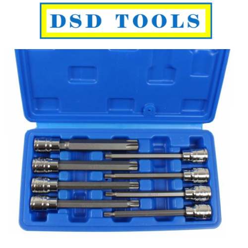 US PRO Tools 8Pc 3/8" Dr. 110mm Long Torx Bit Socket Set T25 to T60 ...