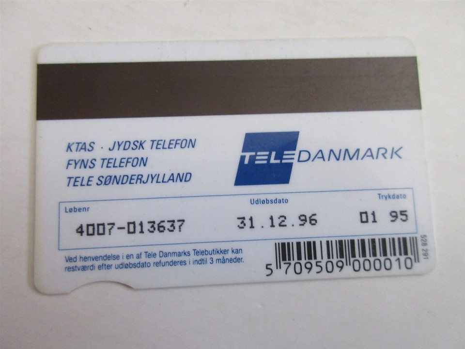 Denmark Dannish 1996 Prepaid Phone Card Teledanmark KTA's Jewish ...