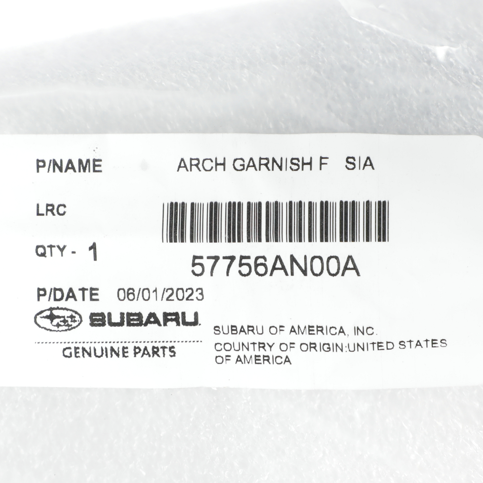 OEM NEW 2020-22 Subaru Outback Front Wheel Arch Molding Trim Garnish ...