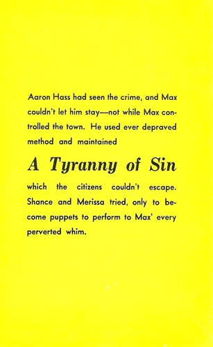 'Tyranny of Sin' by Tony Calvano 1965 Greenleaf Classics Bonfils Fine ...