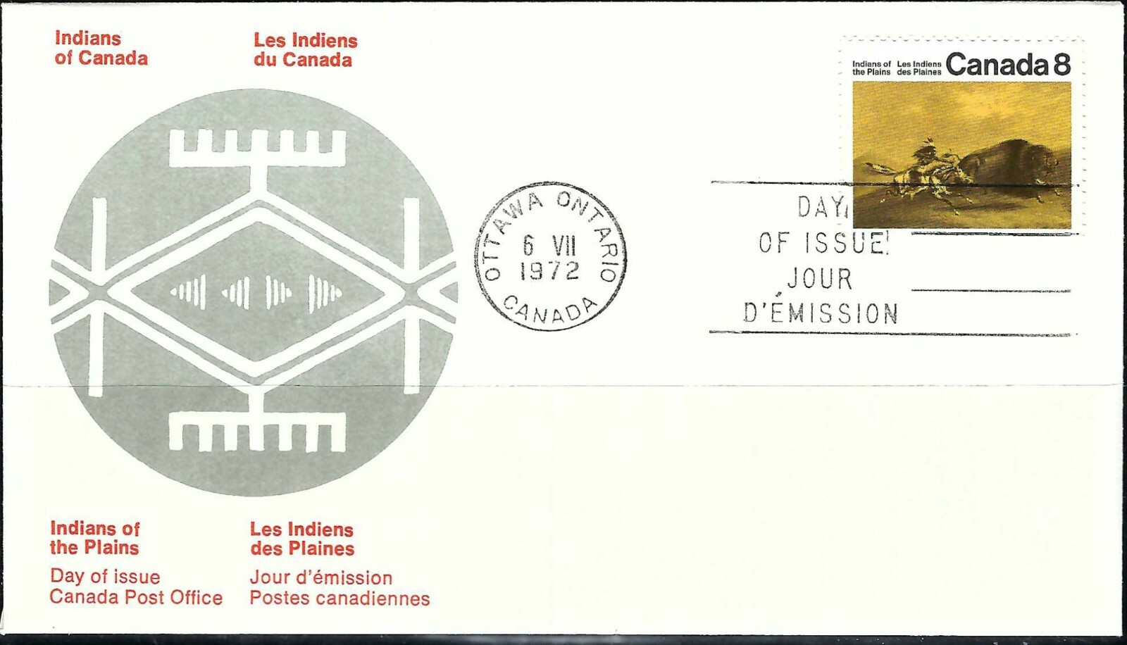 CANADA FDC # 562 - VF - PLAINS INDIANS - BUFFALO CHASE - 1972 | eBay