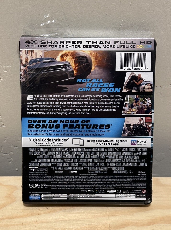 Fast X 4k Ultra HD Blu-ray Digital Code Steelbook Glow In The Dark ...