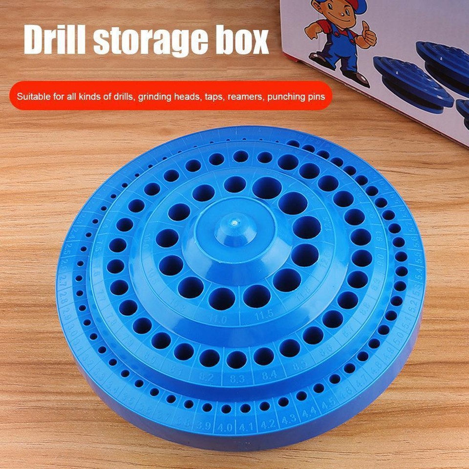 100 Holes Plastic Bit Organizer Stand Drill Bit Container for Drill Bit ...