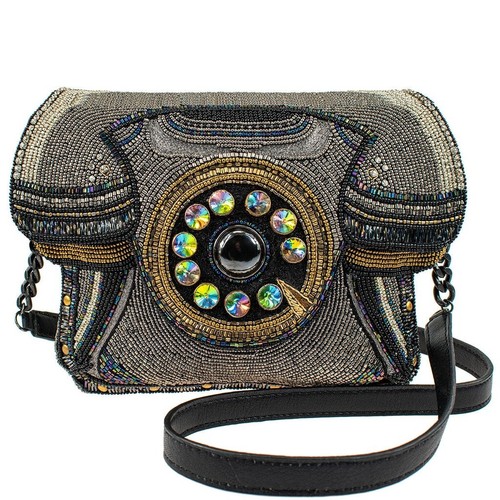 Mary Frances Busy Signal Crossbody Rotary Phone Handbag Beaded Bag ...
