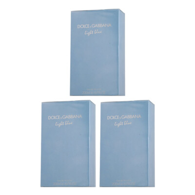 Dolce & Gabbana - Light Blue Eau de Toilette EDT Spray 200ml - 3x ...