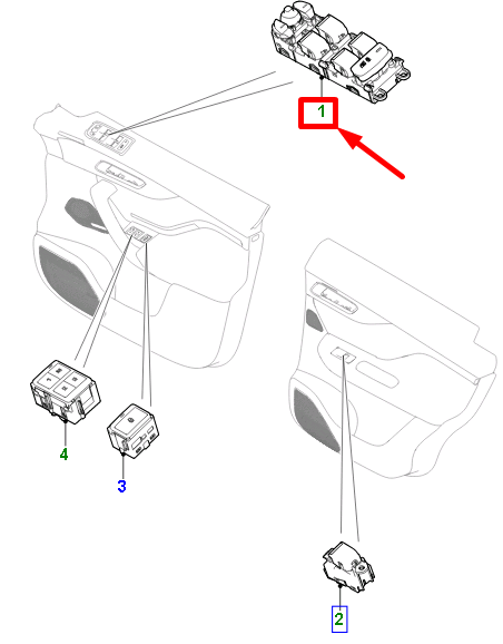 Genuine Jaguar Drivers Door Switchpack - T4A12370 for sale online | eBay